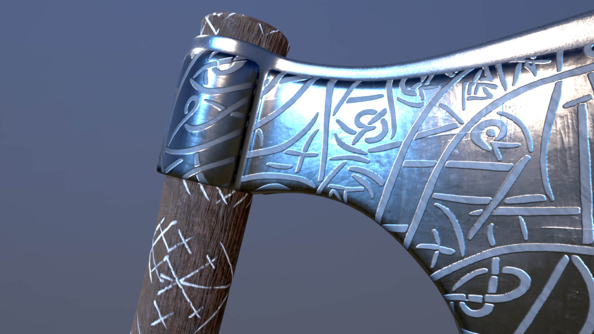 Viking Rune Ax - 3D Model by dwrgames