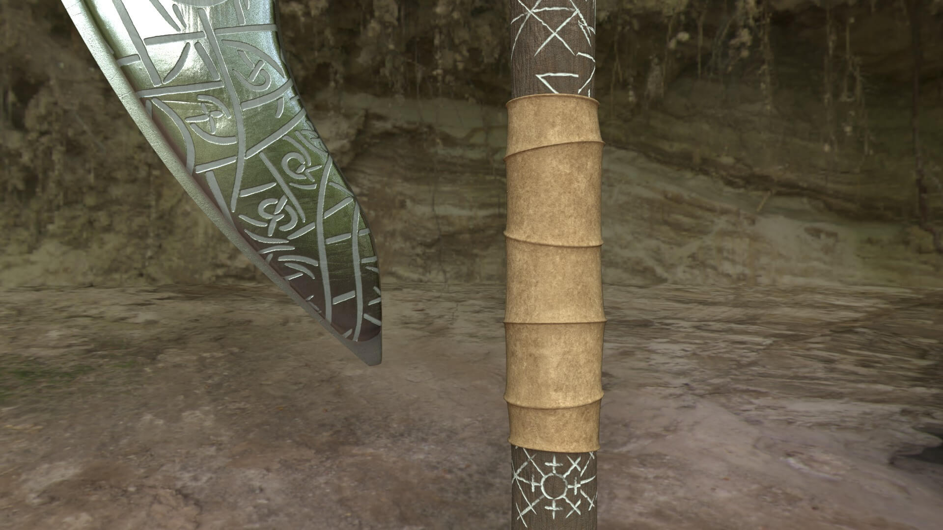 Viking Rune Ax - 3D Model by dwrgames