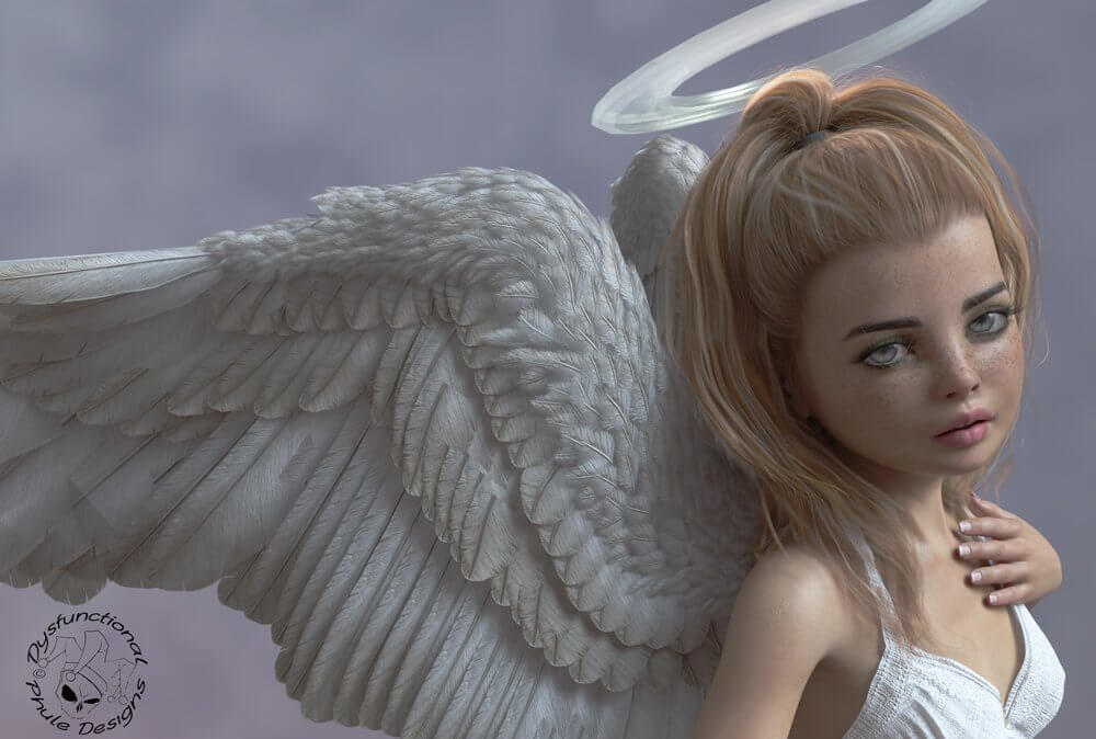 Angelic 3D Render, Digital Art by Dys