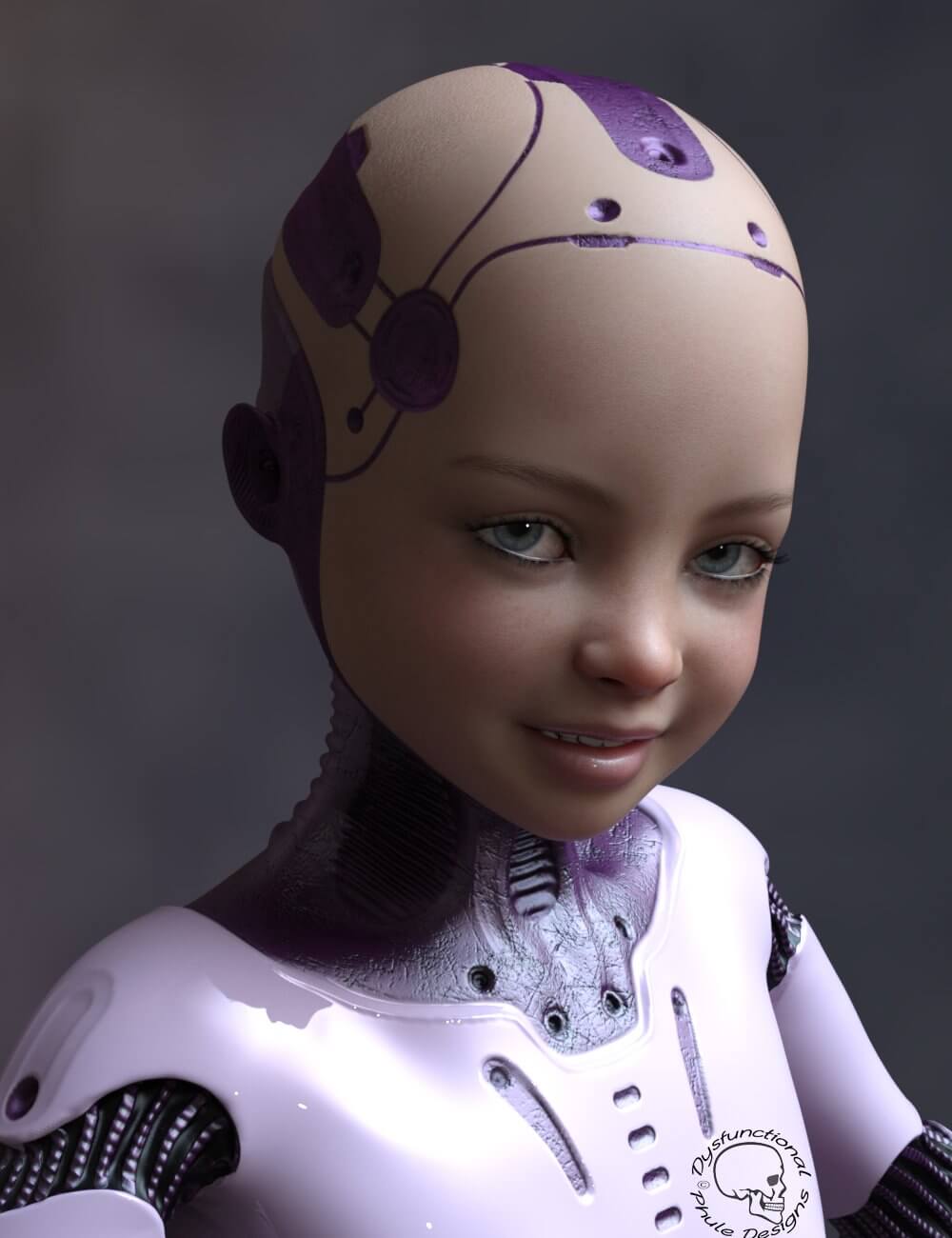 RoboGirl 3D Render, Digital Art by Dys