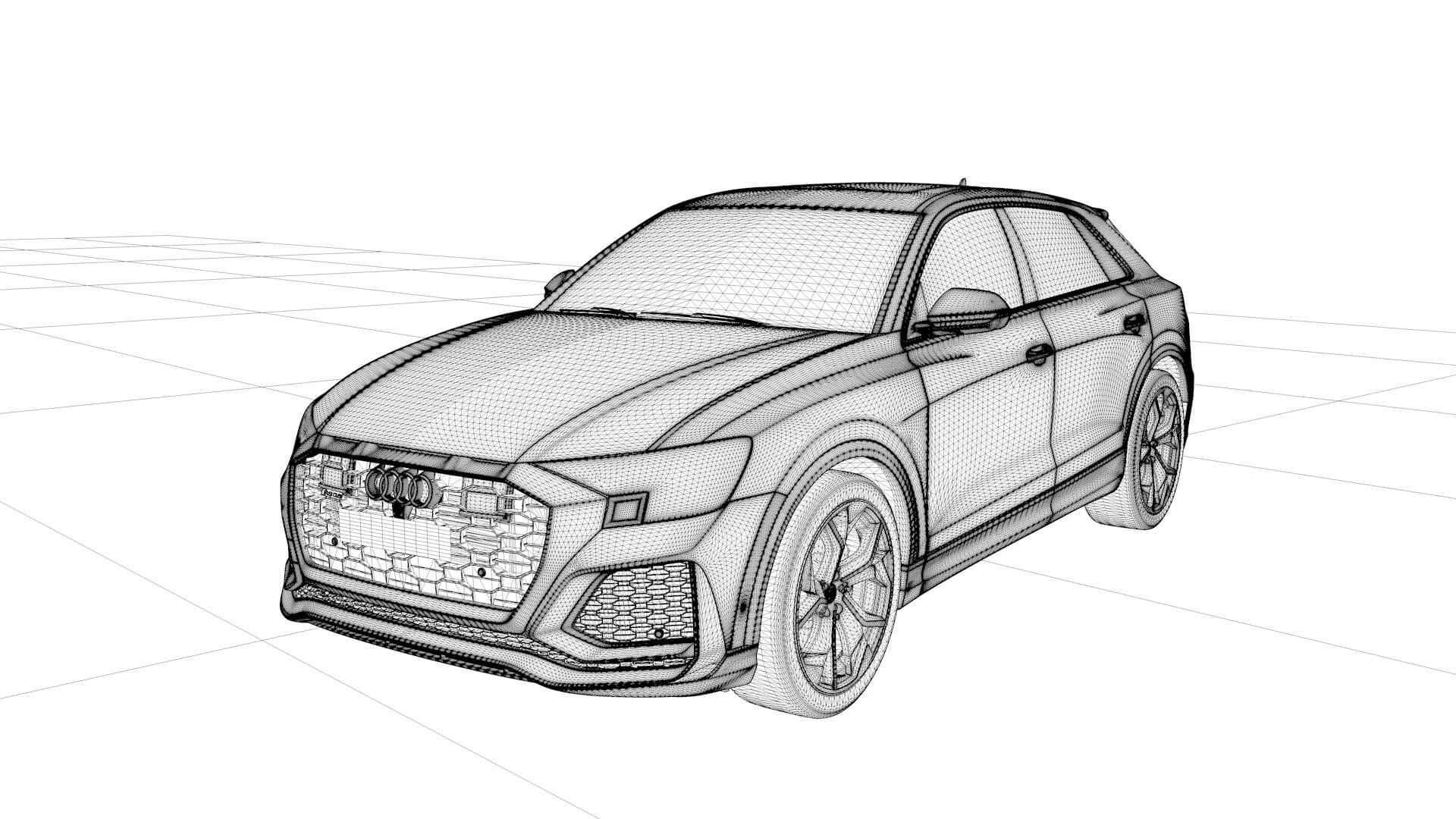 2021 Audi Rs Q8 - 3D Model by EA09studio