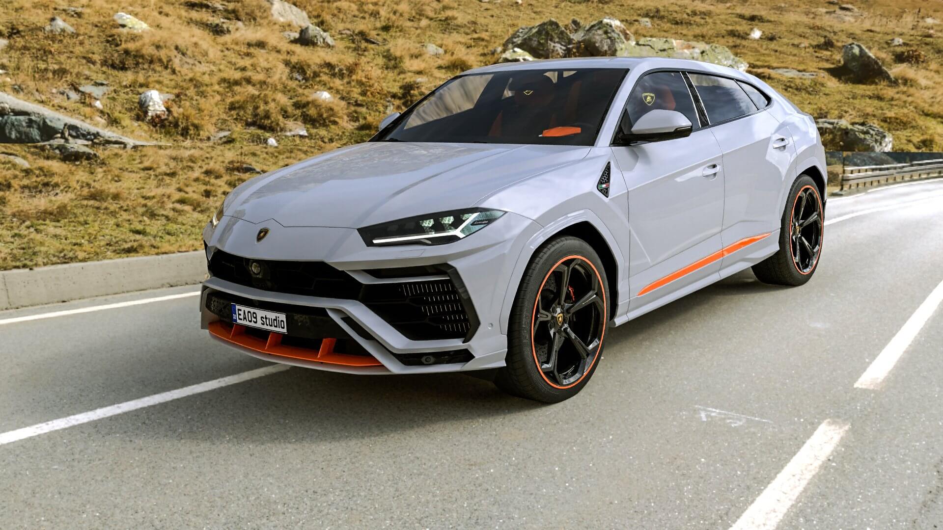 2021 Lamborghini Urus Graphite Capsule - 3D Model by EA09studio
