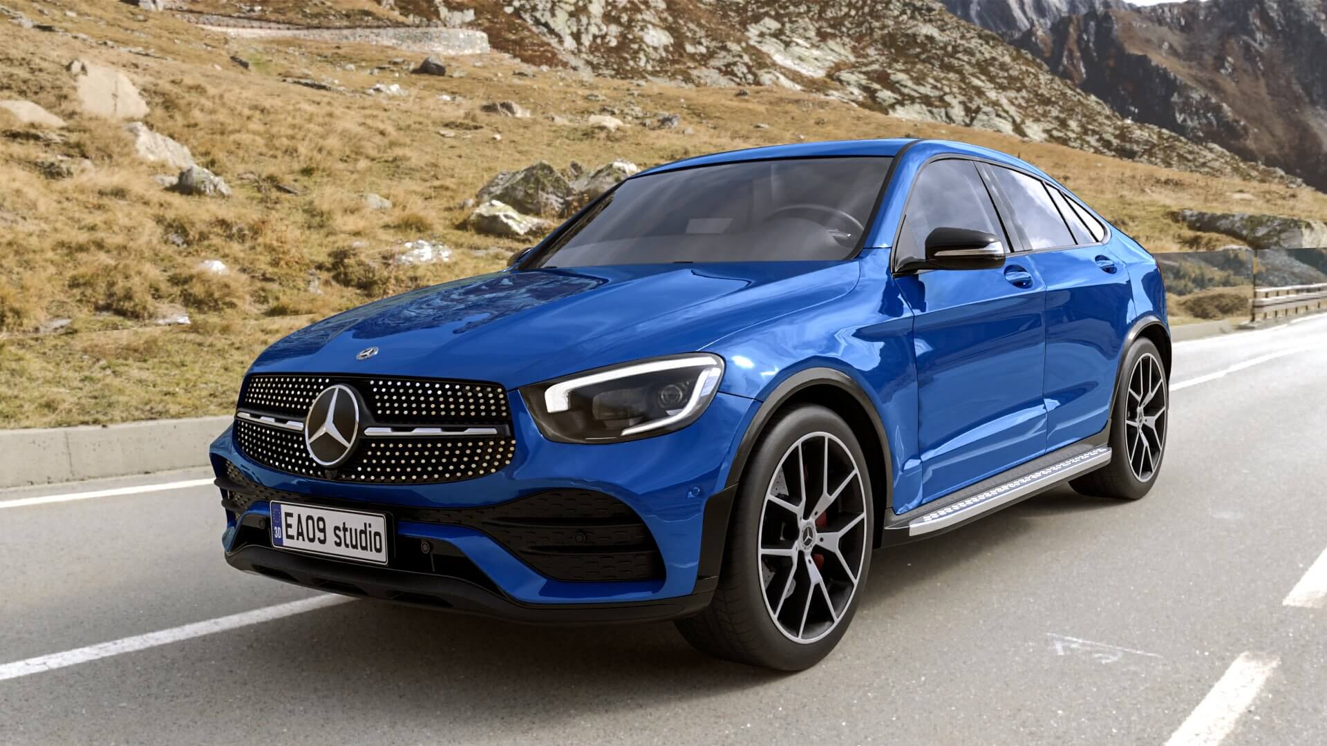 2021 Mercedes Benz GLC 300 Coupe 4matic - 3D Model by EA09studio