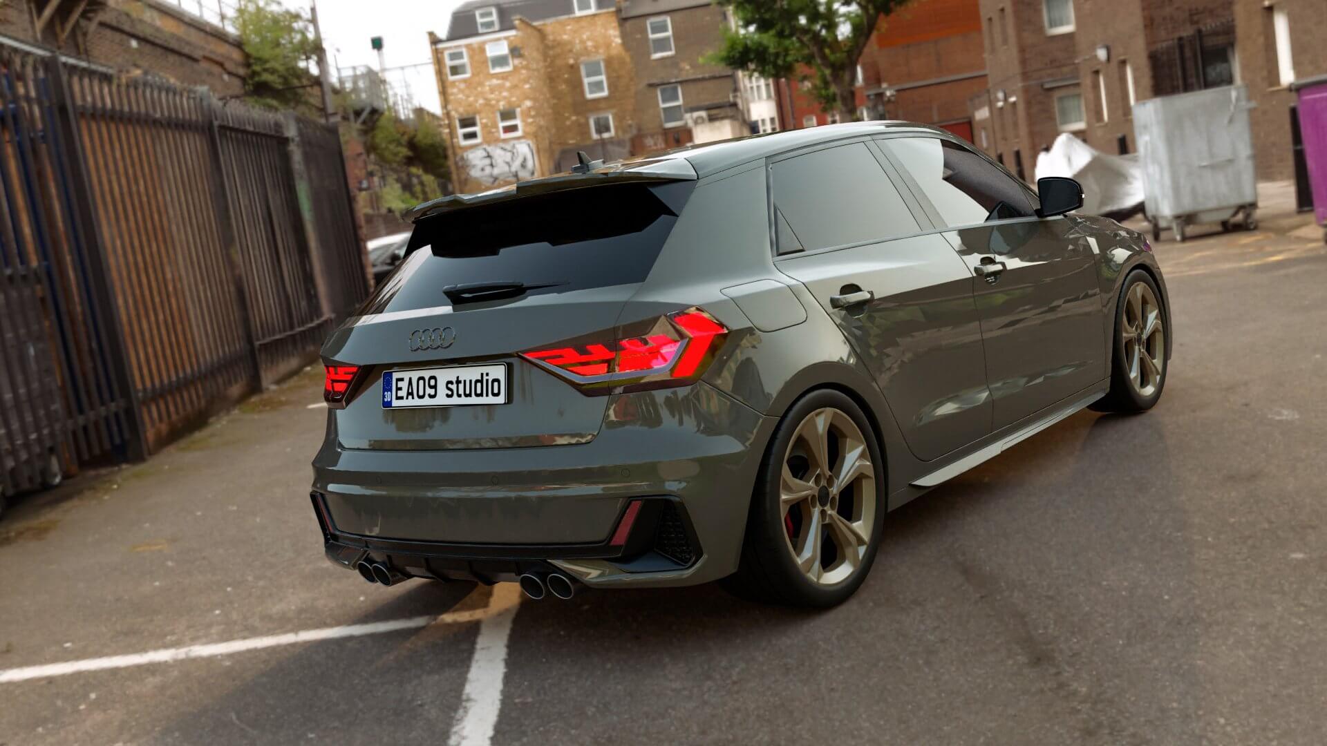 2022 Audi A1 Sportback S-Line 3D Model by EA09studio