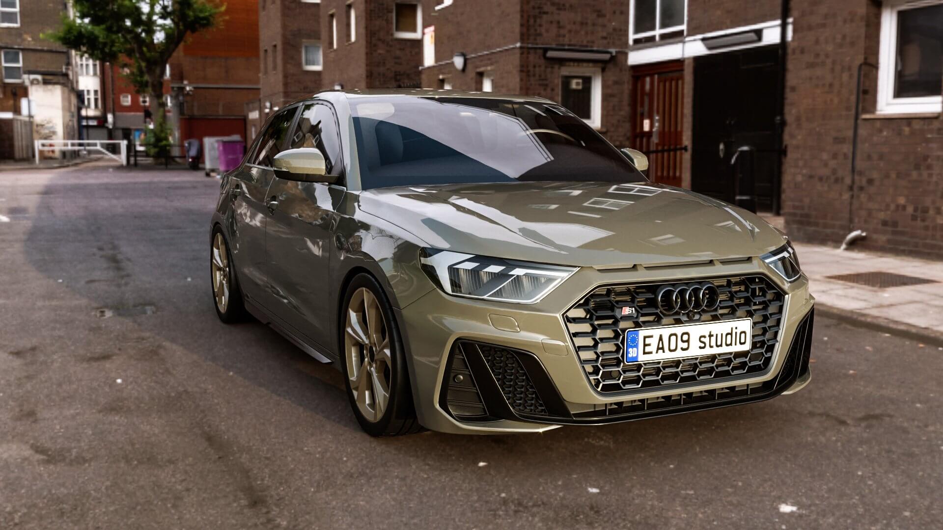 2022 Audi A1 Sportback S-Line 3D Model by EA09studio