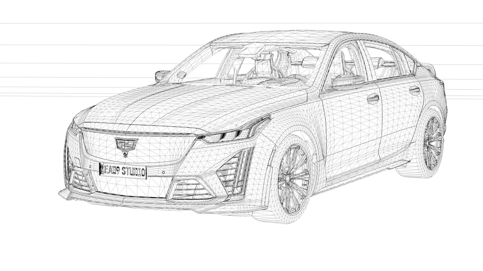 2022 Cadillac CT5-V Blackwing 3D Model by EA09studio