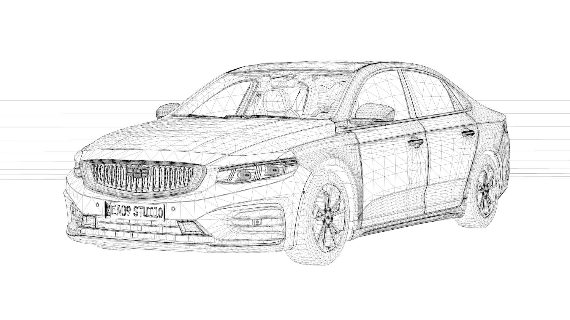 2022 Geely Preface - 3D Model by EA09studio