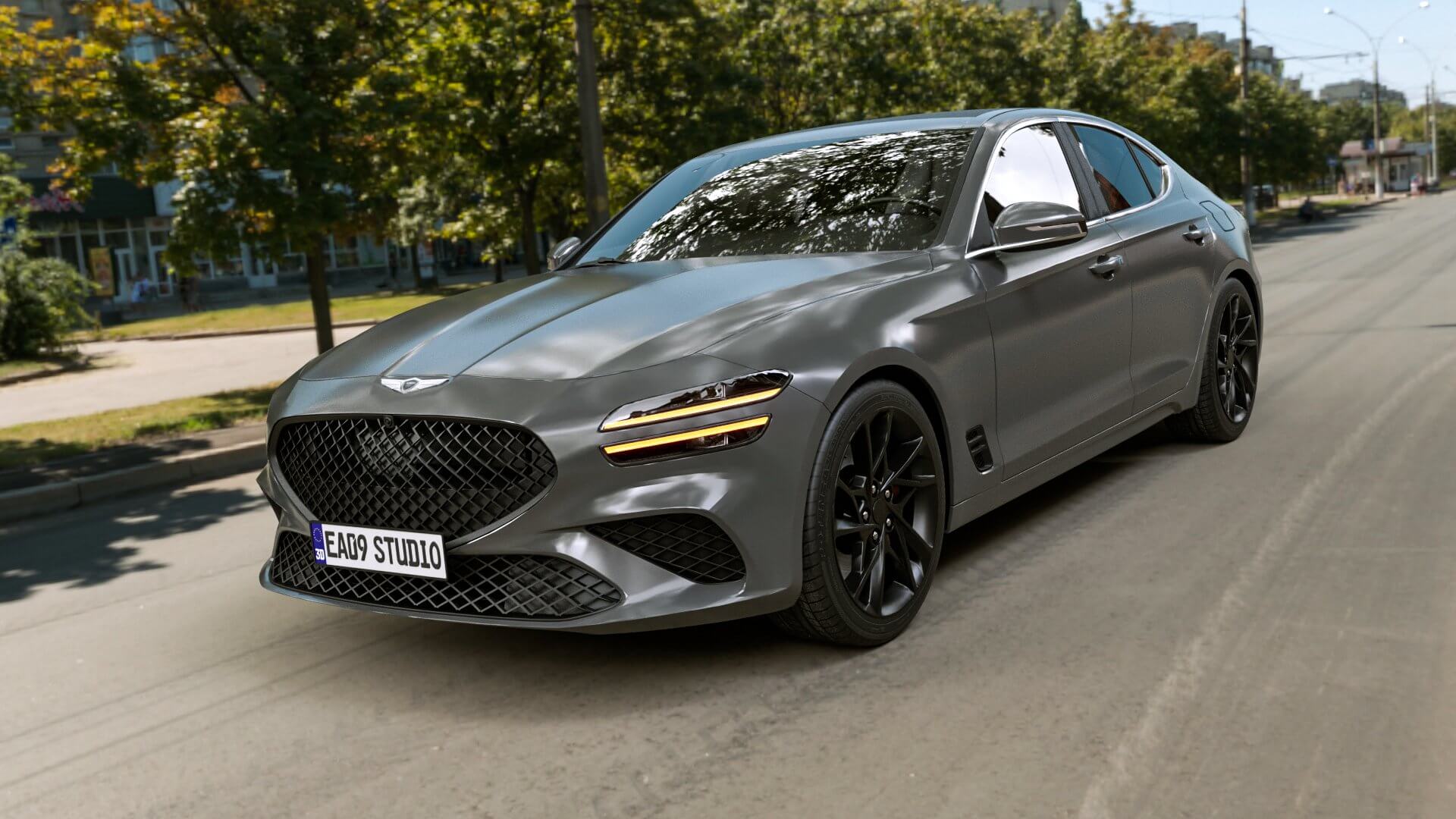 2022 Genesis G70 4WD - 3D Model by EA09studio