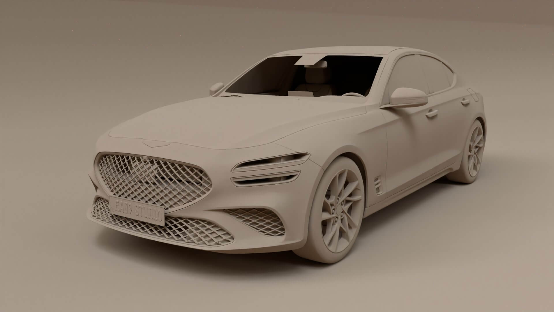 2022 Genesis G70 4WD - 3D Model by EA09studio