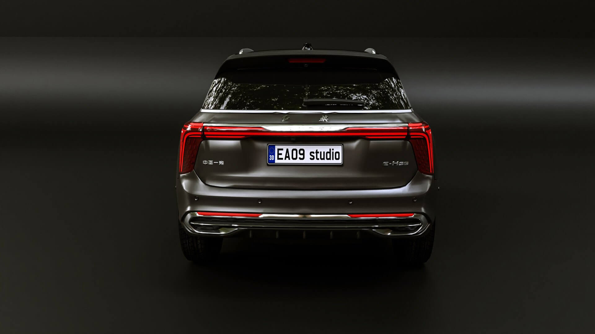 2022 Hongqi E-HS9 3D Model by EA09studio