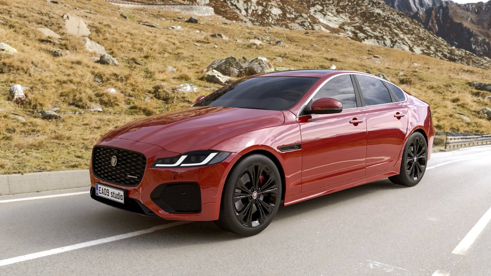 2022 Jaguar XF R-Dynamic 3D Model by EA09studio