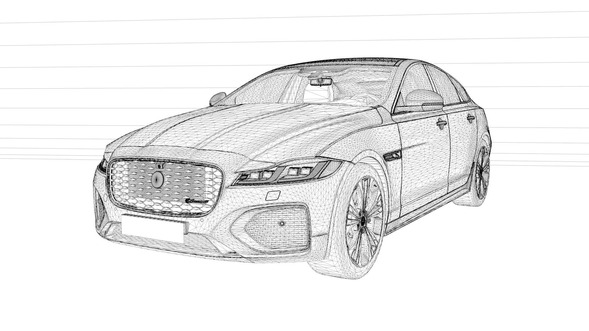 2022 Jaguar XF R-Dynamic 3D Model by EA09studio