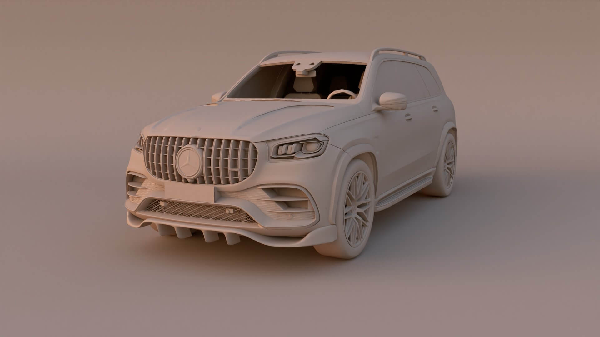 2022 Mercedes-AMG GLS 63 3D Model by EA09studio