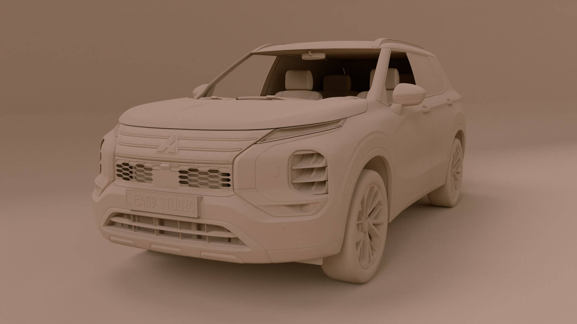 2022 Mitsubishi Outlander - 3D Model by EA09studio