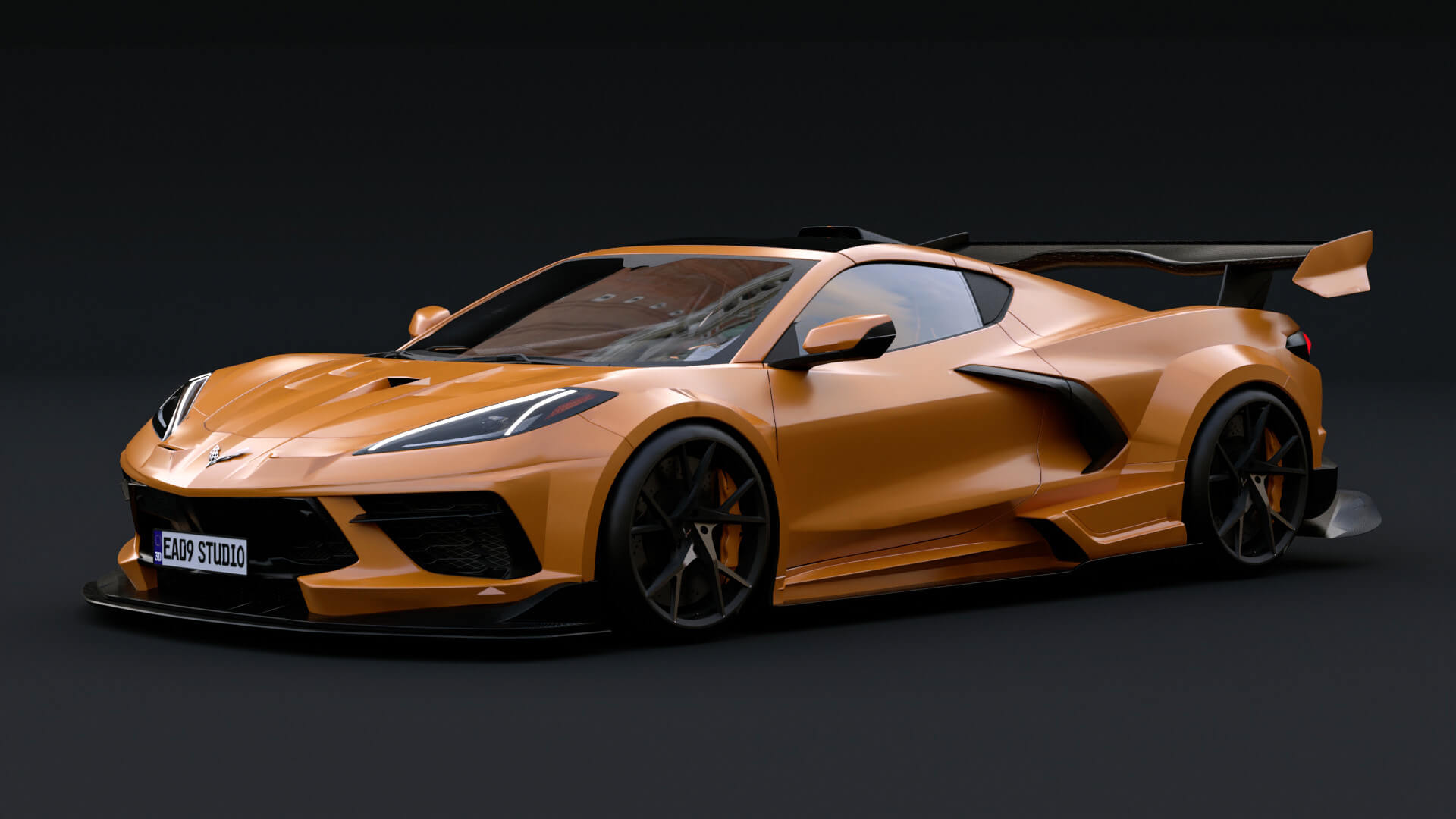 2023 Chevrolet Corvette C8 Tuned - 3D Model by EA09studio