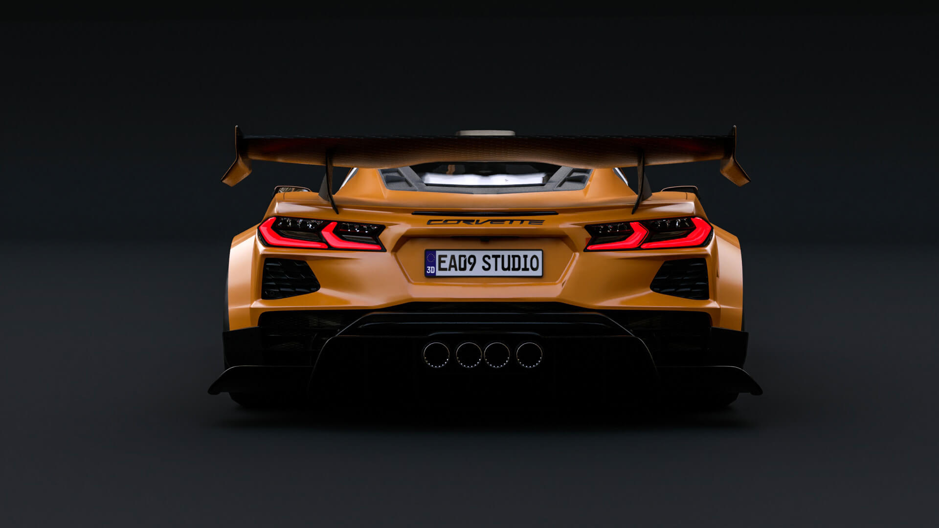 2023 Chevrolet Corvette C8 Tuned - 3D Model by EA09studio