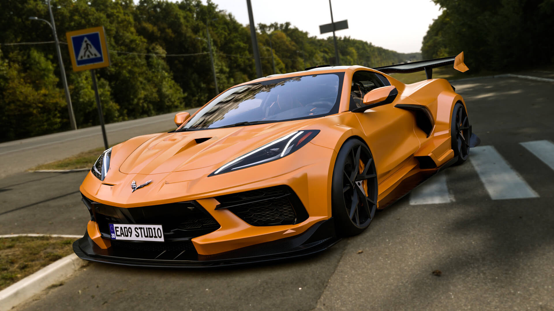 2023 Chevrolet Corvette C8 Tuned - 3D Model by EA09studio