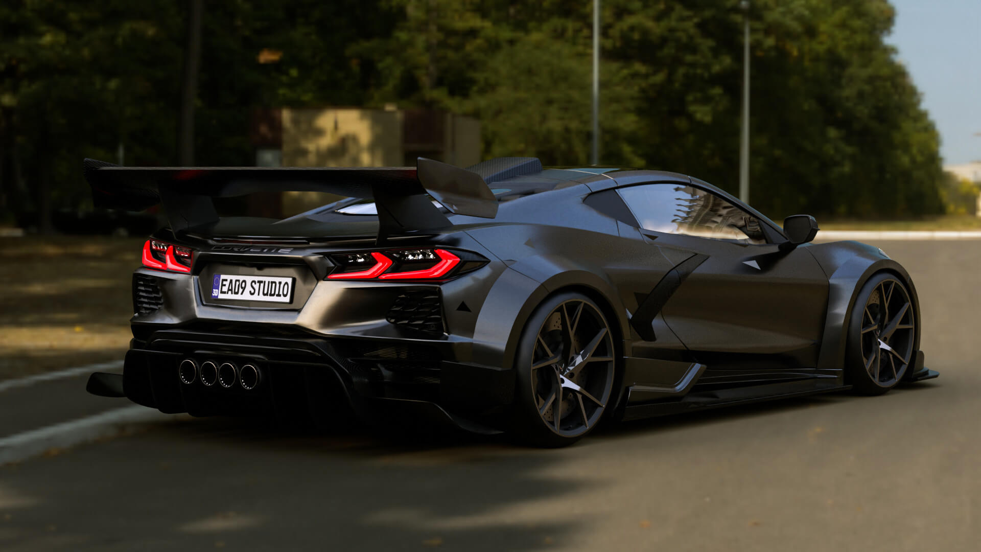 2023 Chevrolet Corvette C8 Tuned - 3D Model by EA09studio