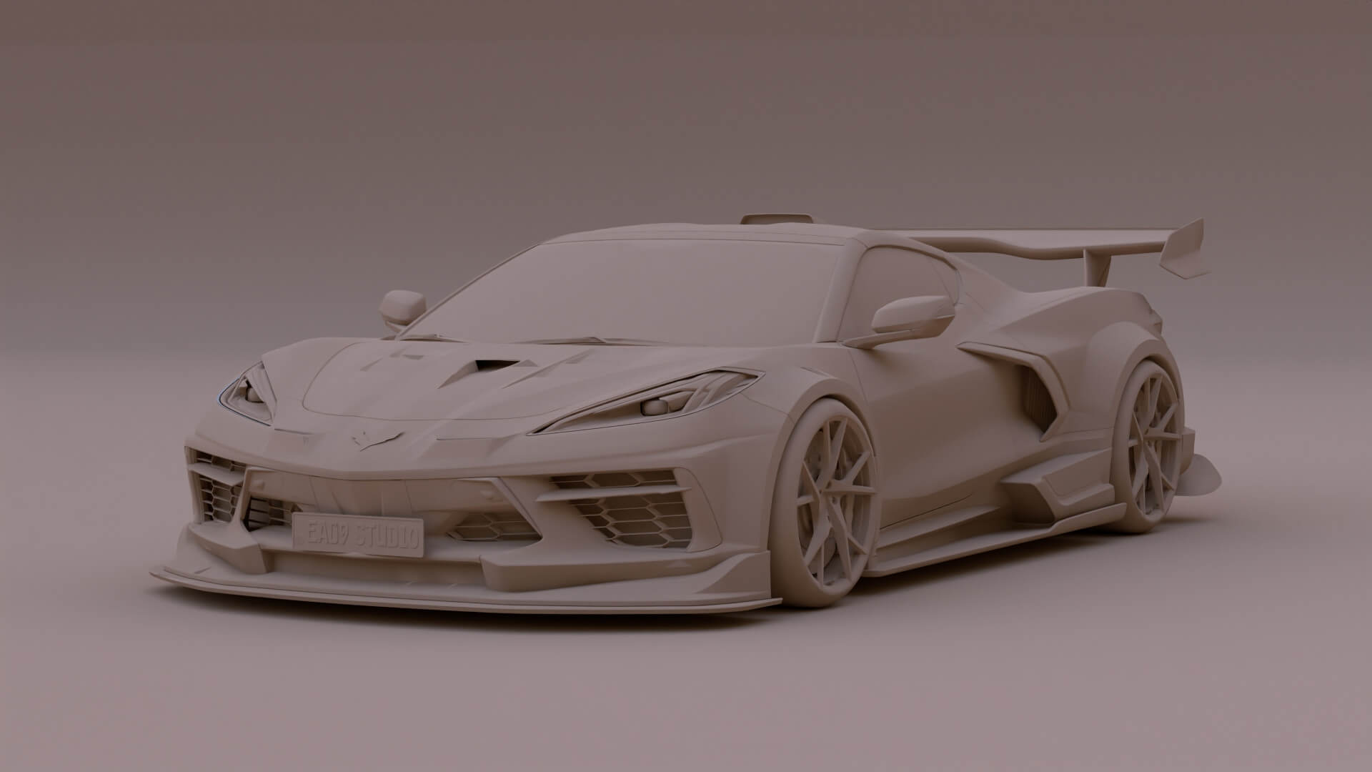 2023 Chevrolet Corvette C8 Tuned - 3D Model by EA09studio