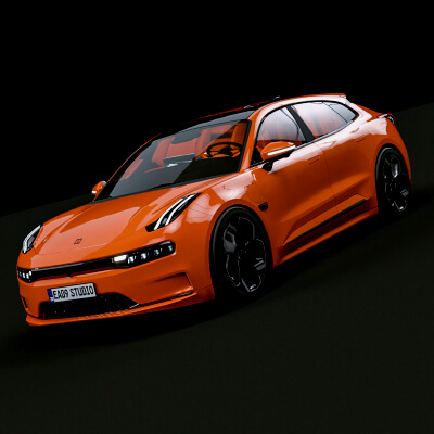 2023 Geely Zeekr 001 - 3D Model by EA09studio