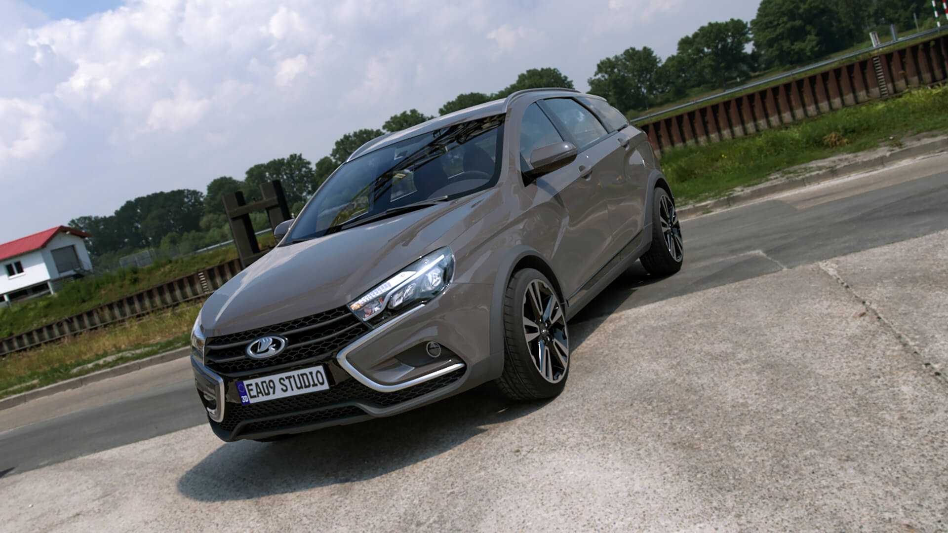 2023 Lada Vesta SW Cross - 3D Model by EA09studio