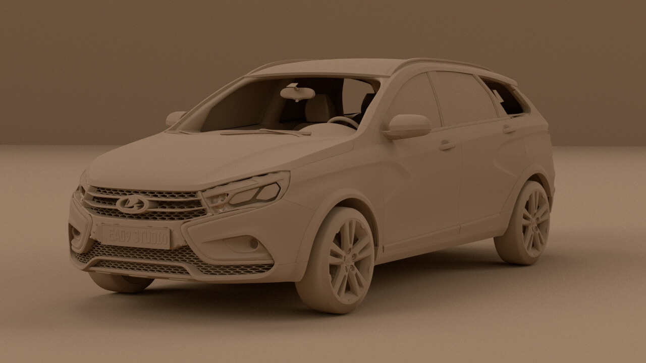 2023 Lada Vesta SW Cross - 3D Model by EA09studio