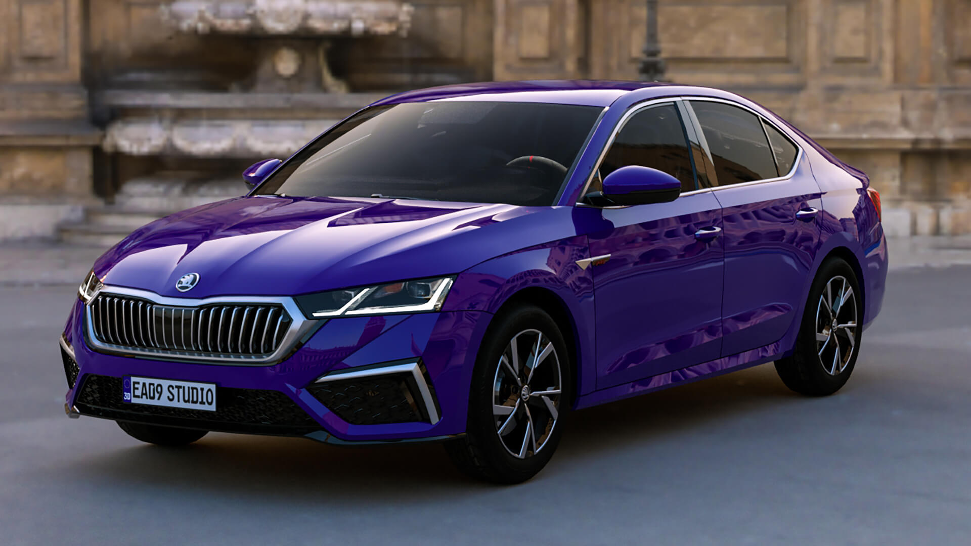 2023 Skoda Octavia Pro - 3D Model by EA09studio