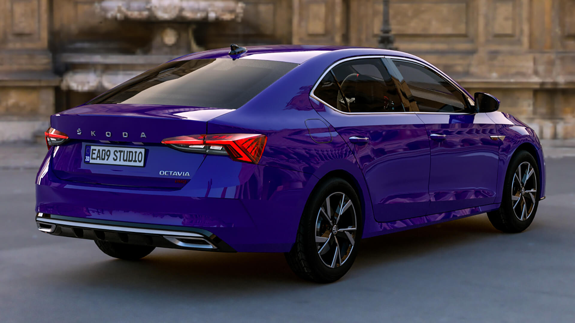 2023 Skoda Octavia Pro - 3D Model by EA09studio