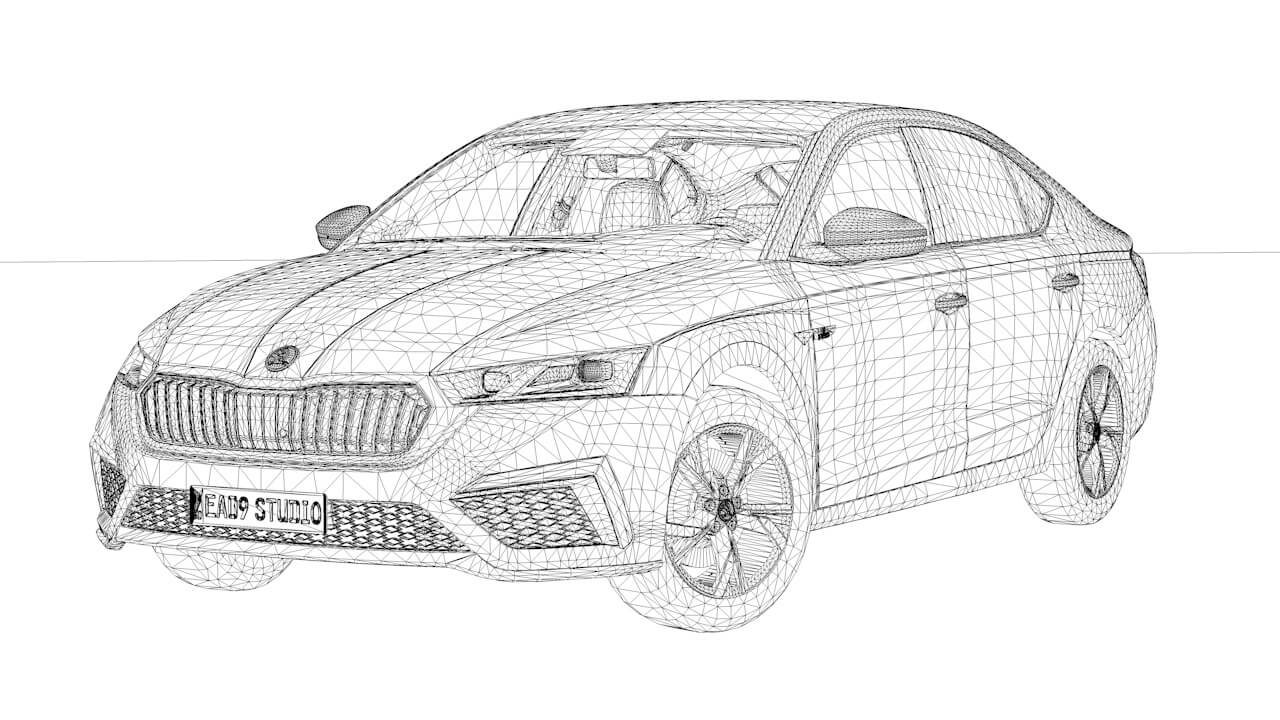2023 Skoda Octavia Pro - 3D Model by EA09studio