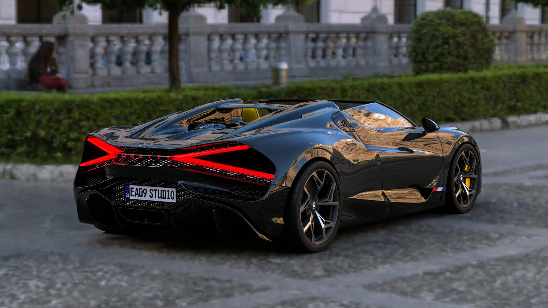 2024 Bugatti W16 Mistral - 3D Model by EA09studio