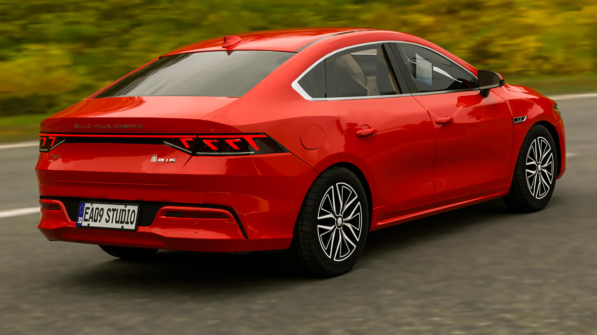 2024 BYD Qin-Plus EV 3D Model by EA09studio