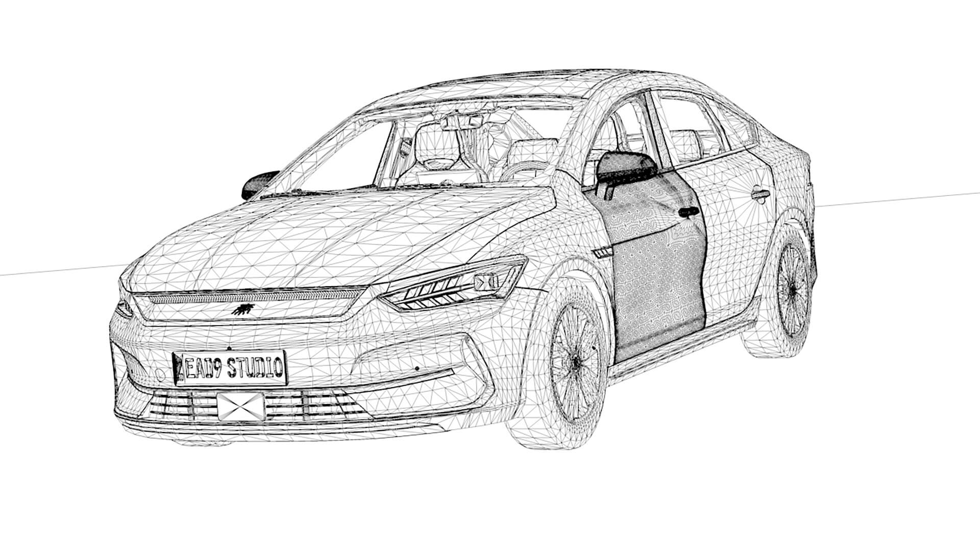 2024 BYD Qin-Plus EV 3D Model by EA09studio