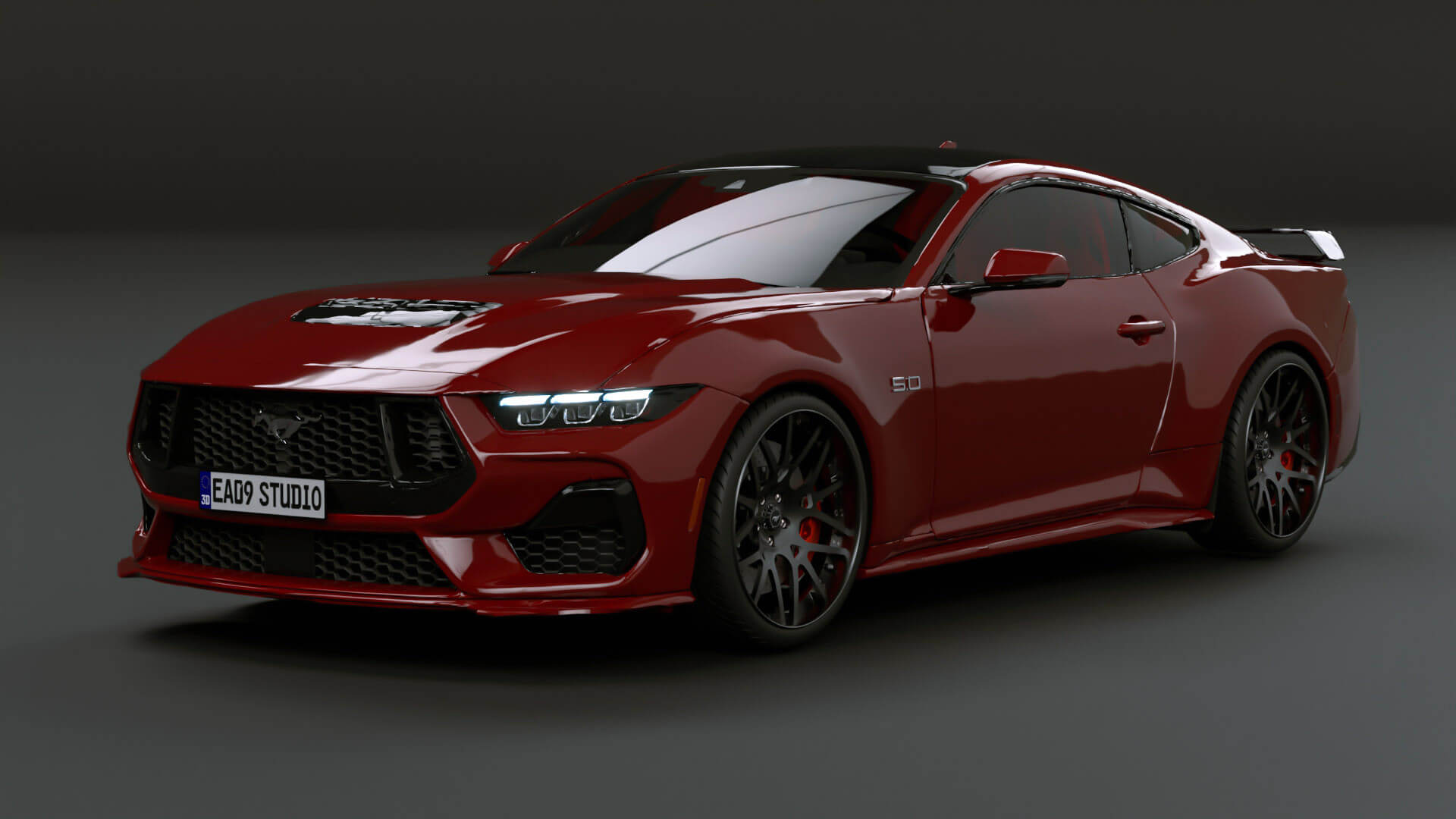 2024 Ford Mustang GT - 3D Model by EA09studio
