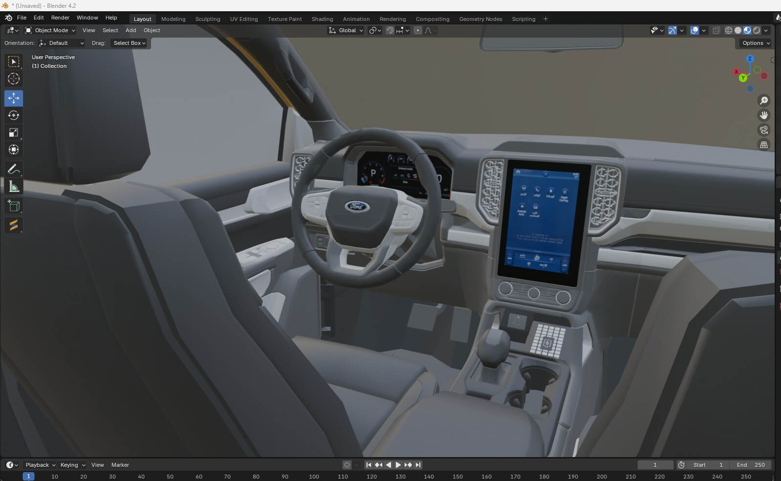 2024 Ford Ranger Raptor - 3D Model by EA09studio