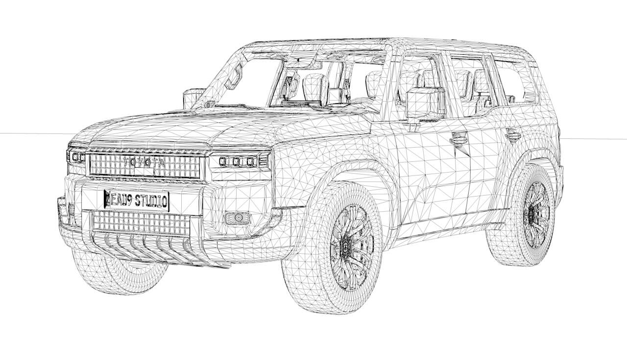 2024 Toyota Prado - 3D Model by EA09studio