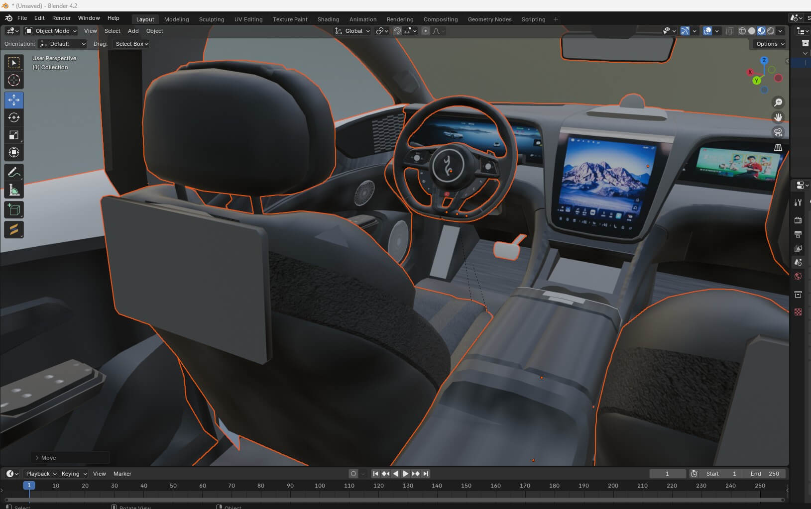 2025 BYD YangWang U7 - 3D Model by EA09studio