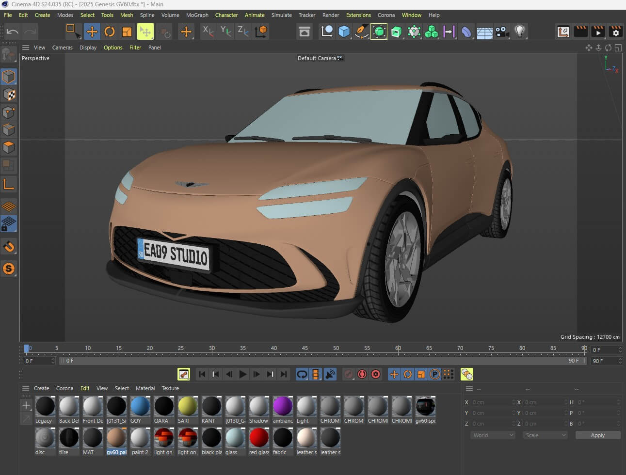 2025 Genesis GV60 - 3D Model by EA09studio