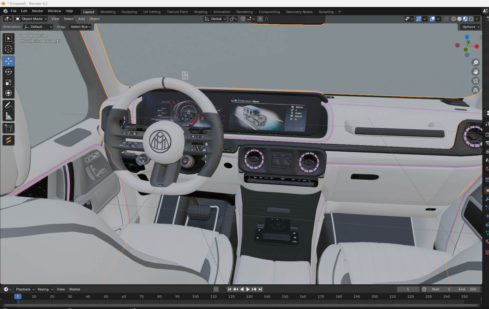 Mercedes-Benz Maybach G900 2025 3D Model by EA09studio