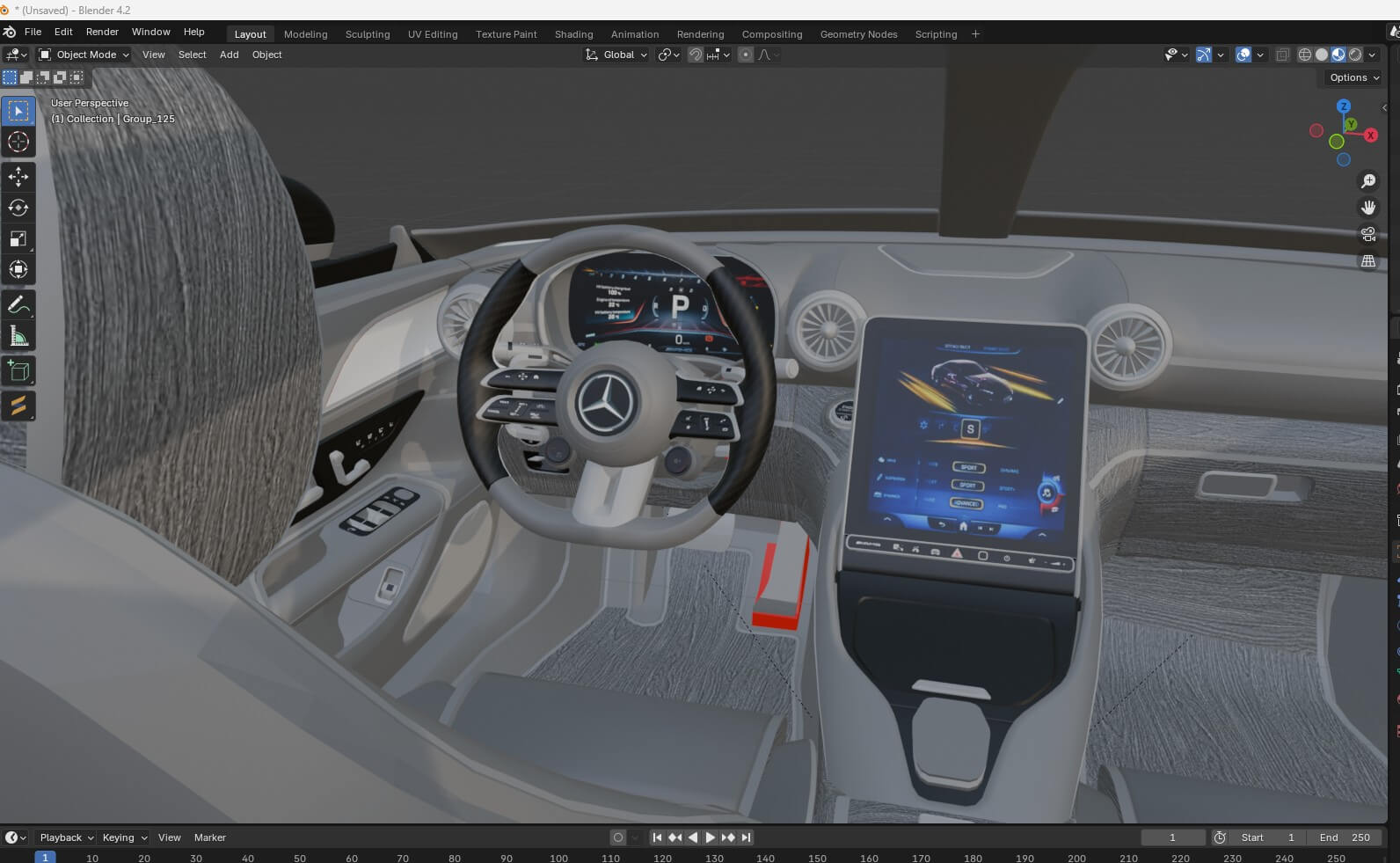 2025 Mercedes Purespeed Concept - 3D Model by EA09studio