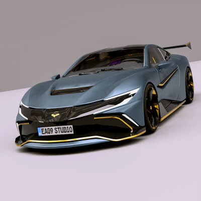2025 Naran Hyper Coupe - 3D Model by EA09studio