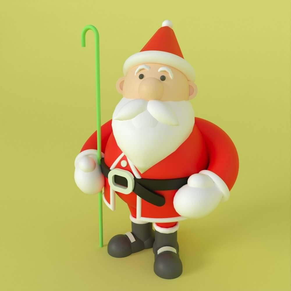 Cartoon Santa Claus - 3D Model by EA09studio