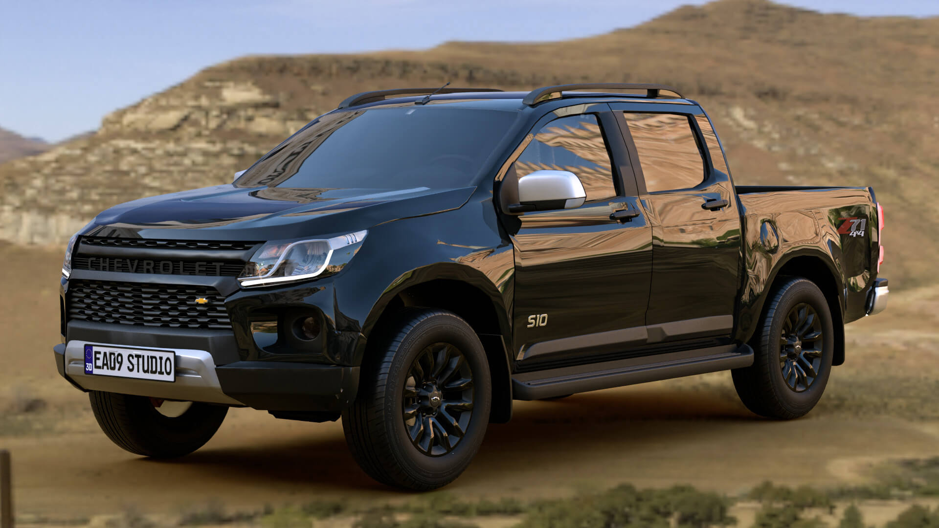 2022 Chevrolet S10 High Country - 3D Model by EA09studio