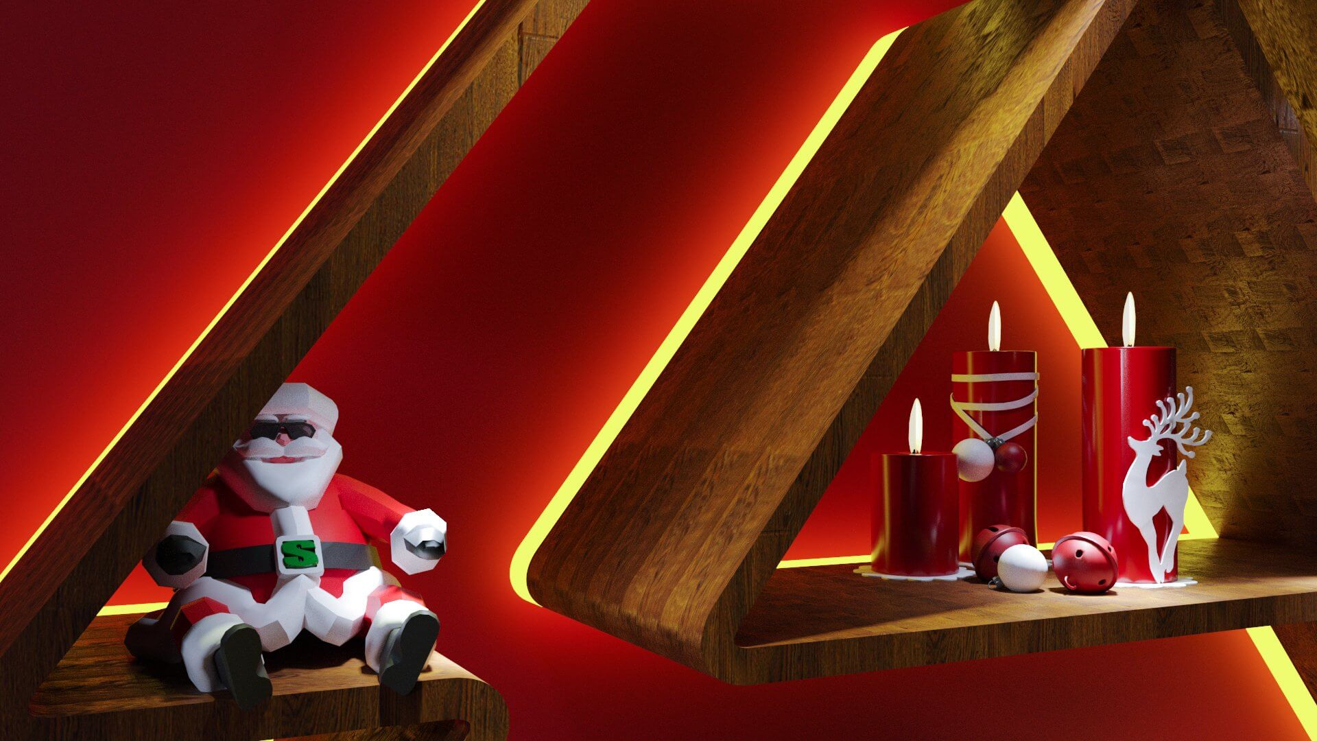 Christmas Tree Bookshelf - 3D Model by EA09studio