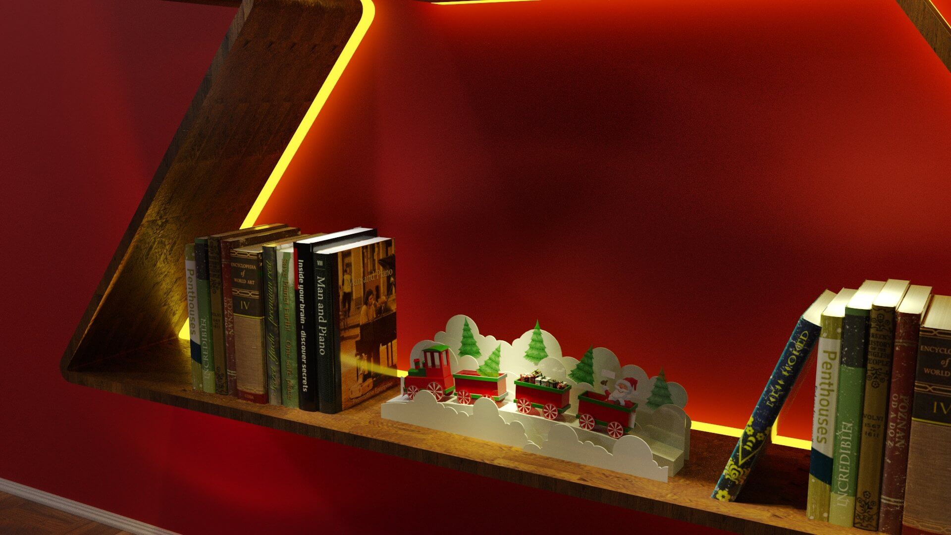 Christmas Tree Bookshelf - 3D Model by EA09studio