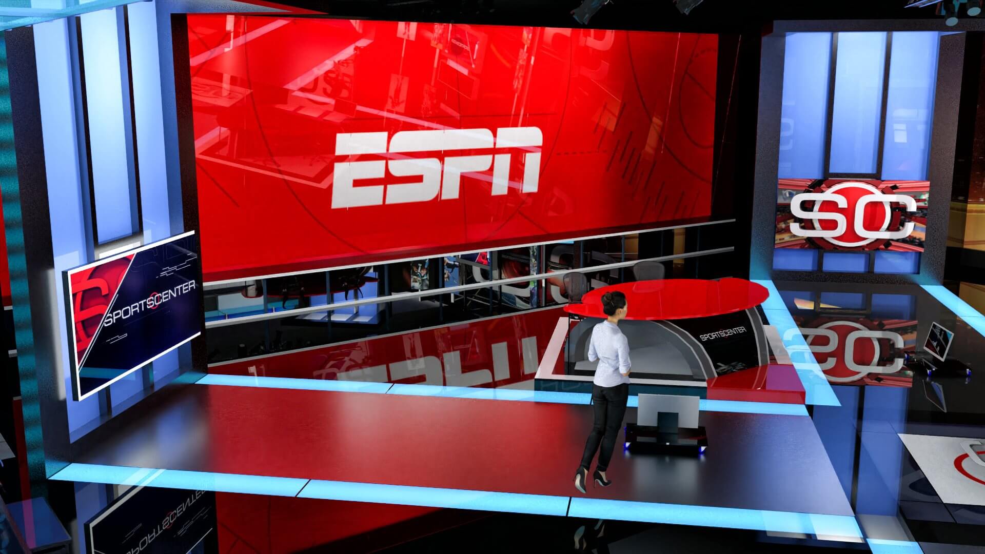 ESPN Sportcenter Studio - 3D Model by EA09studio