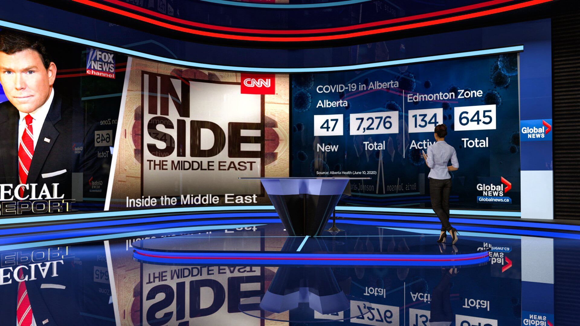 Global News Studio - 3D Model by EA09studio