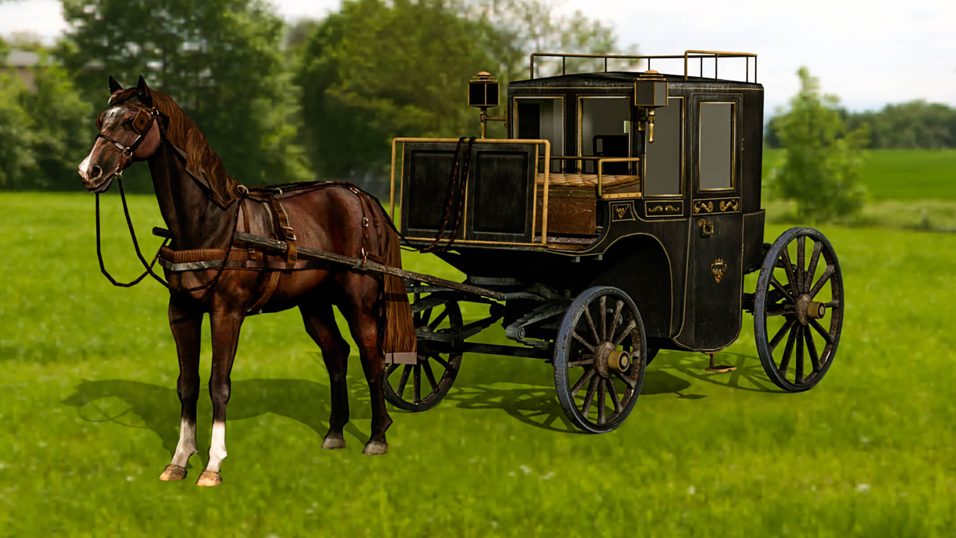 Horse Carriages - 3D Model by EA09studio