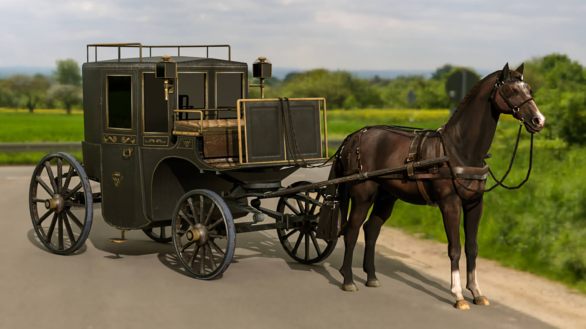 Horse Carriages - 3D Model by EA09studio