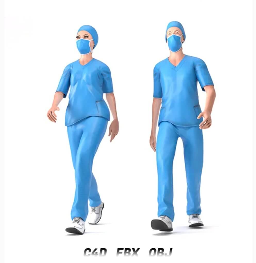 Medical Doctor Person - 3D Model by EA09studio