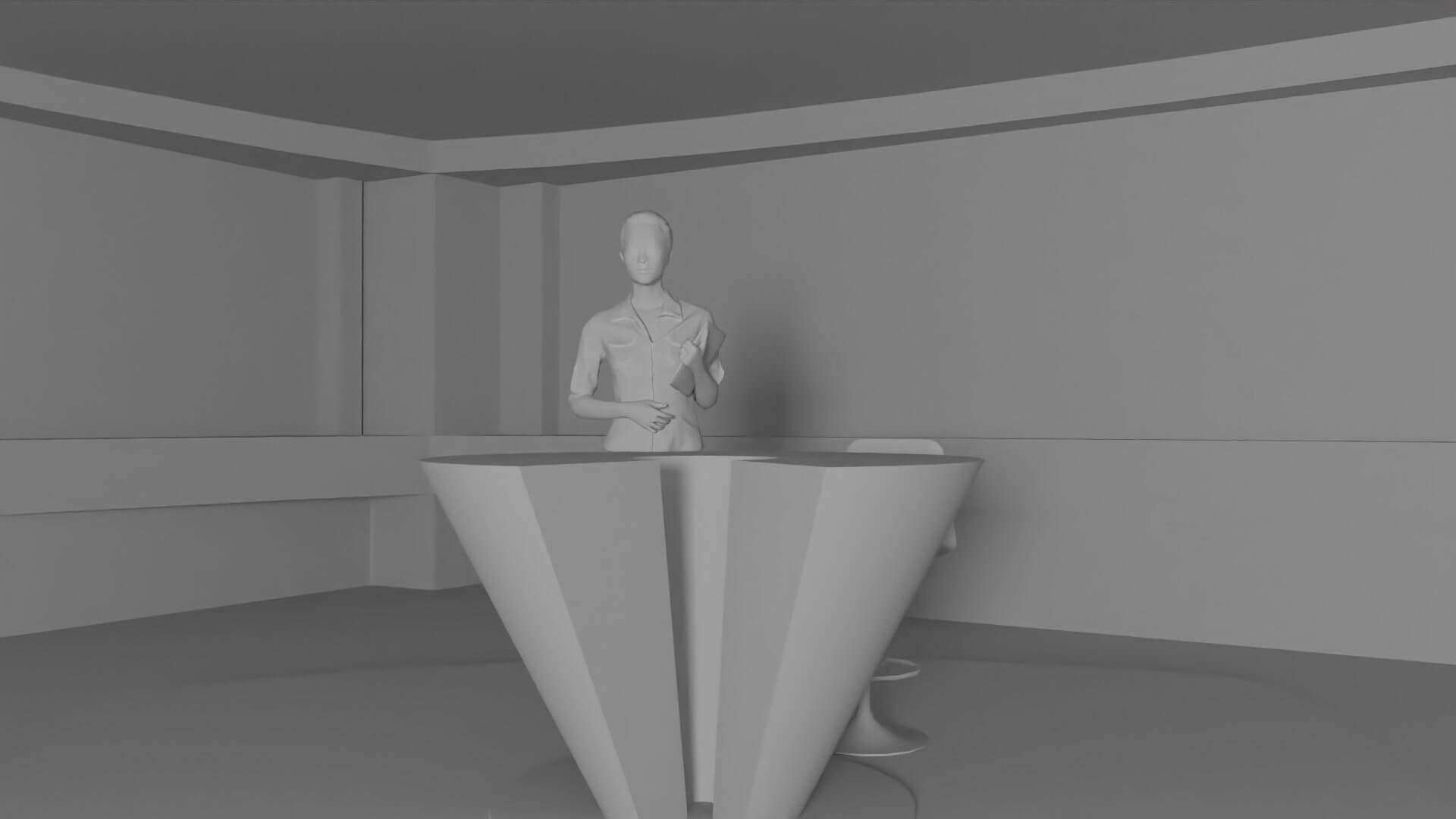 News TV Studio - 3D Model by EA09studio